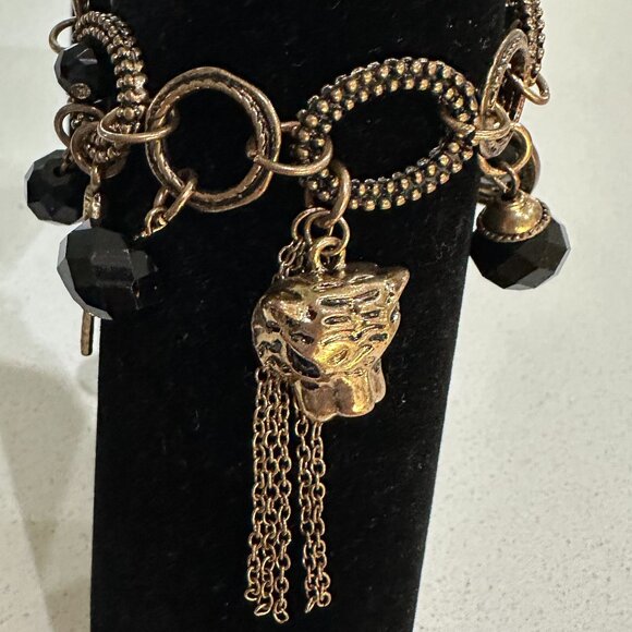 Aldo | Jewelry | Vintage Aldo Leopard Panther Charm Bracelet | Poshmark